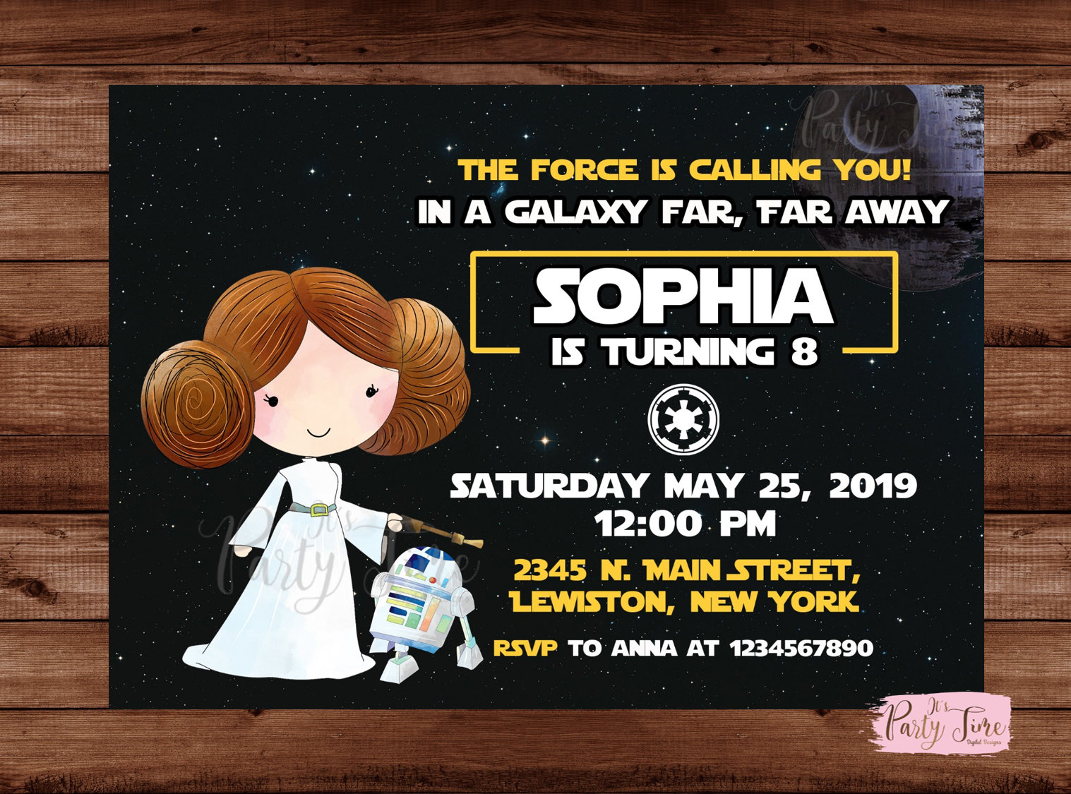 Invitación a Star Wars Invitación a chicas de Star Wars - Etsy México