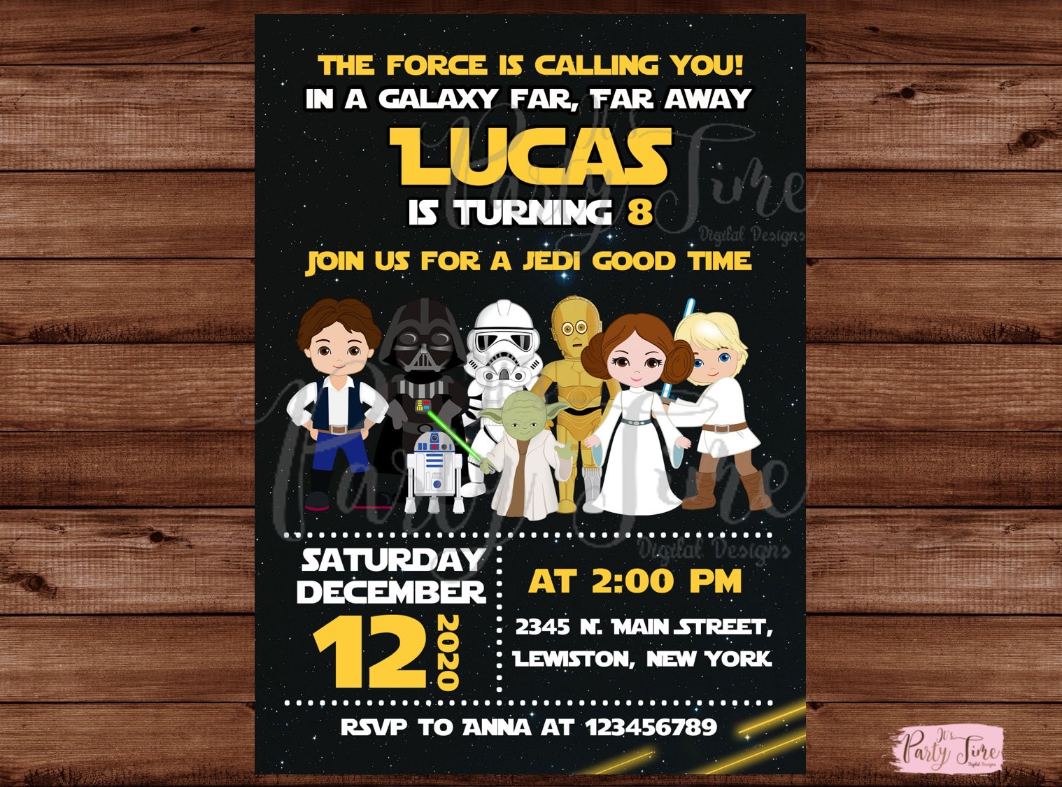 Star Wars Birthday Invitation Templates