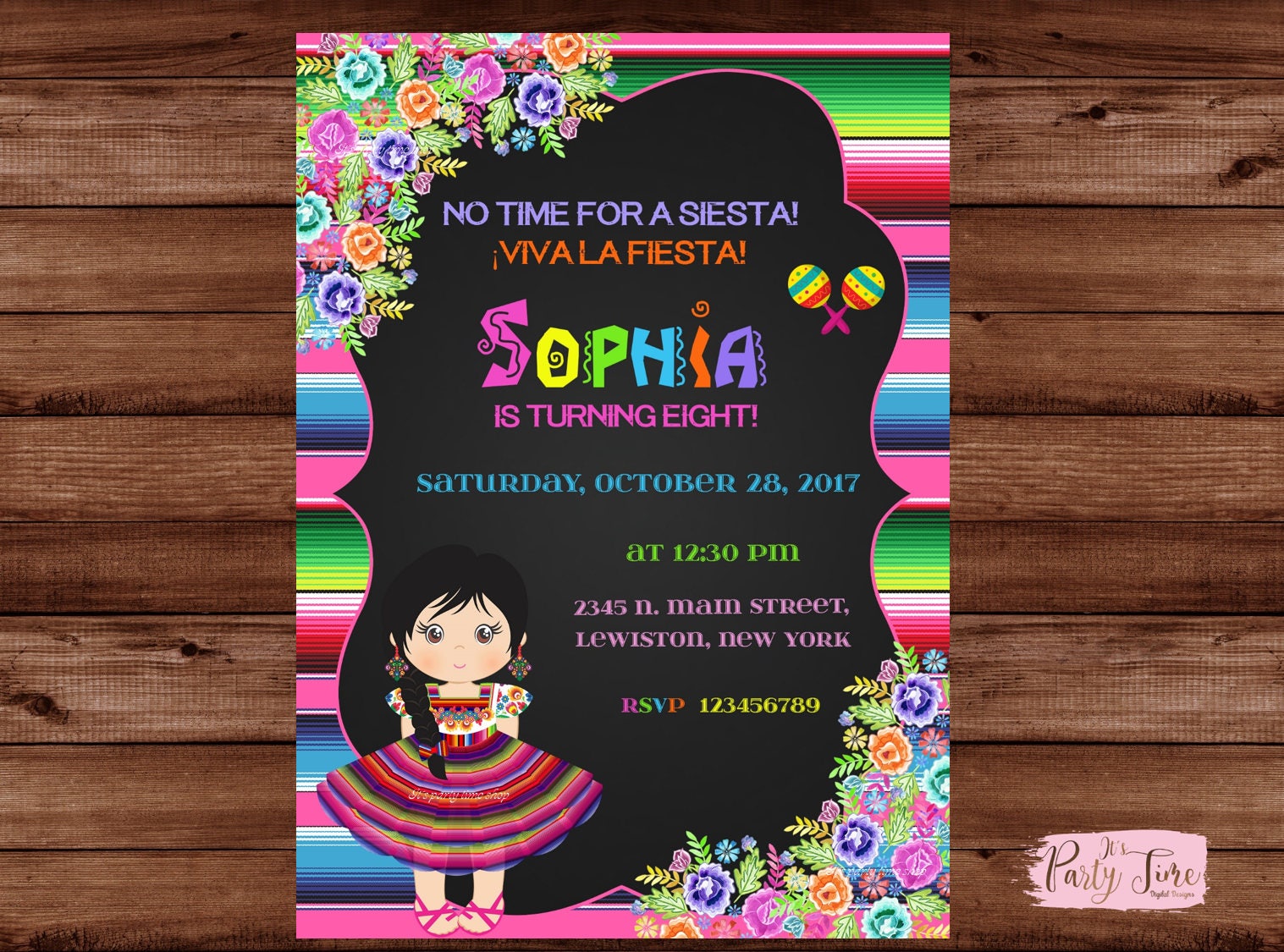 Mexican Invitation Mexican Party Invitation Fiesta | Etsy