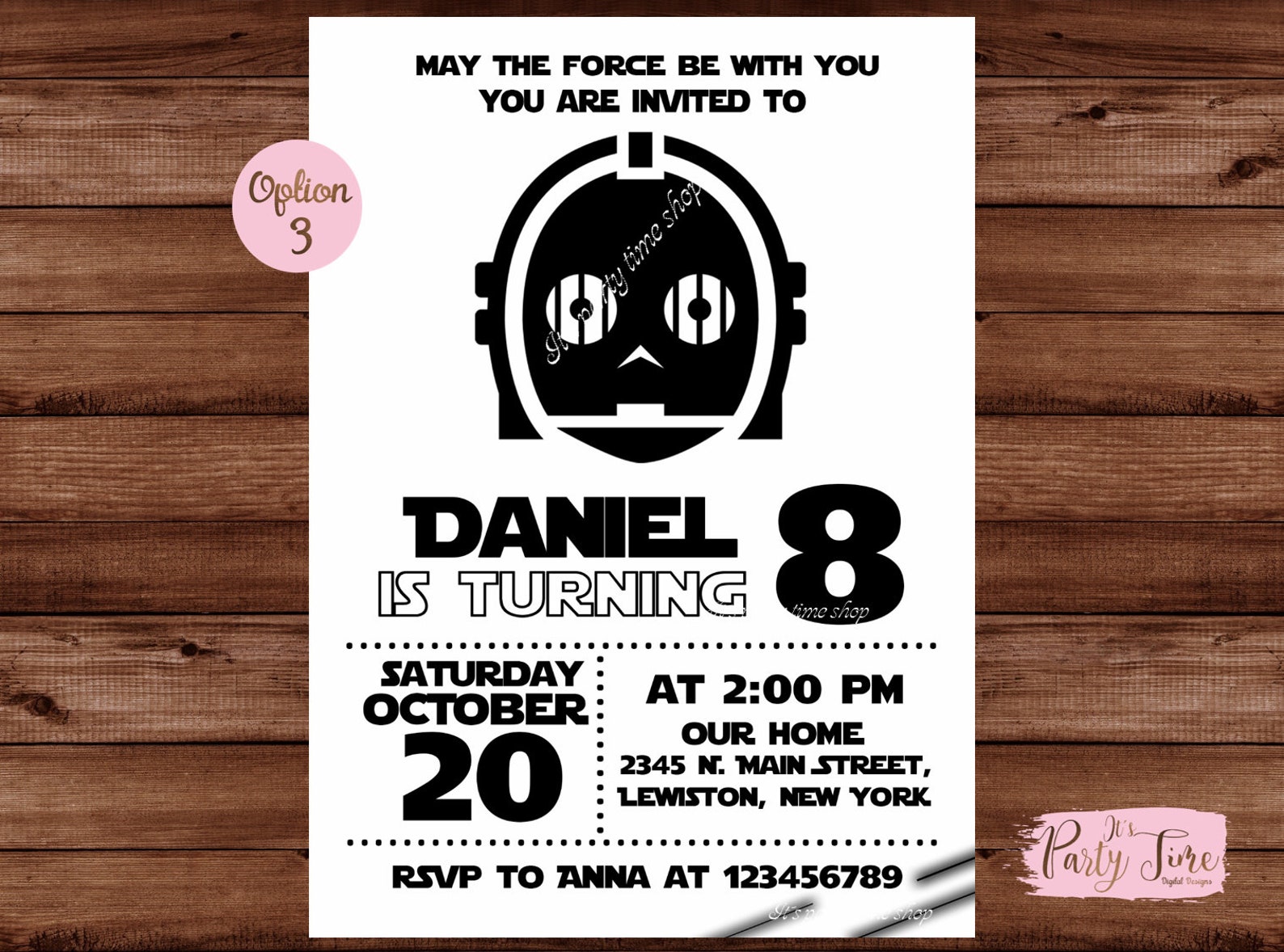 Star Wars Invitation - Star Wars Birthday Invitation - Star Wars Party ...