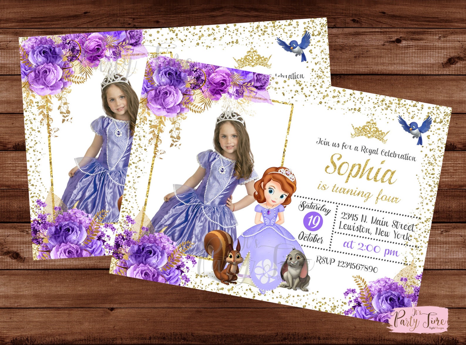Princess Sofia Invitation - Princess Sofia Birthday Invitation - Sofia ...