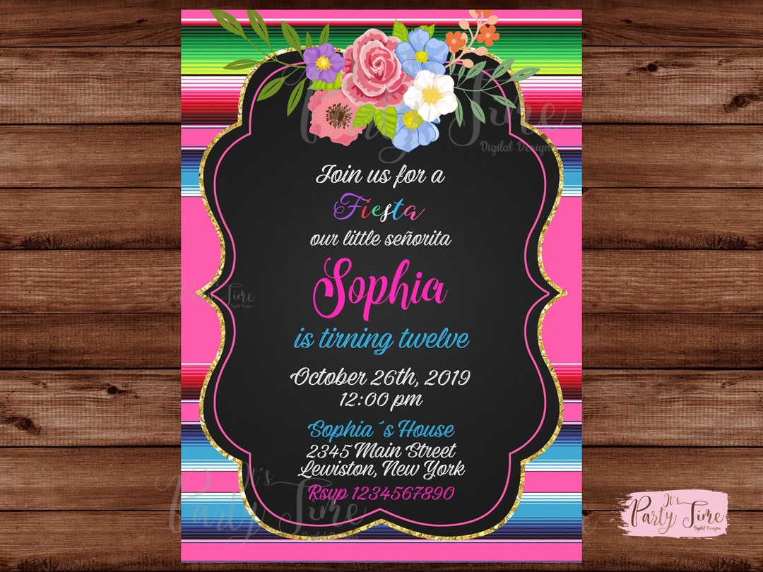 Mexican Invitation Mexican Party Invitation Fiesta Invitation Fiesta ...