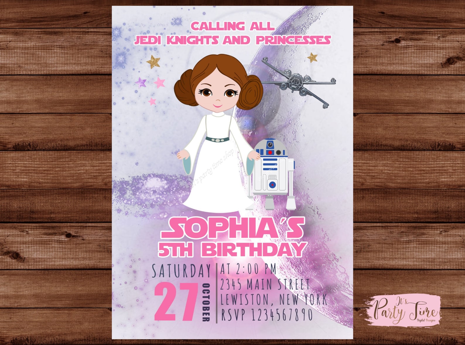 Invitación a Star Wars - Invitación a chicas de Star Wars - Invitación ...