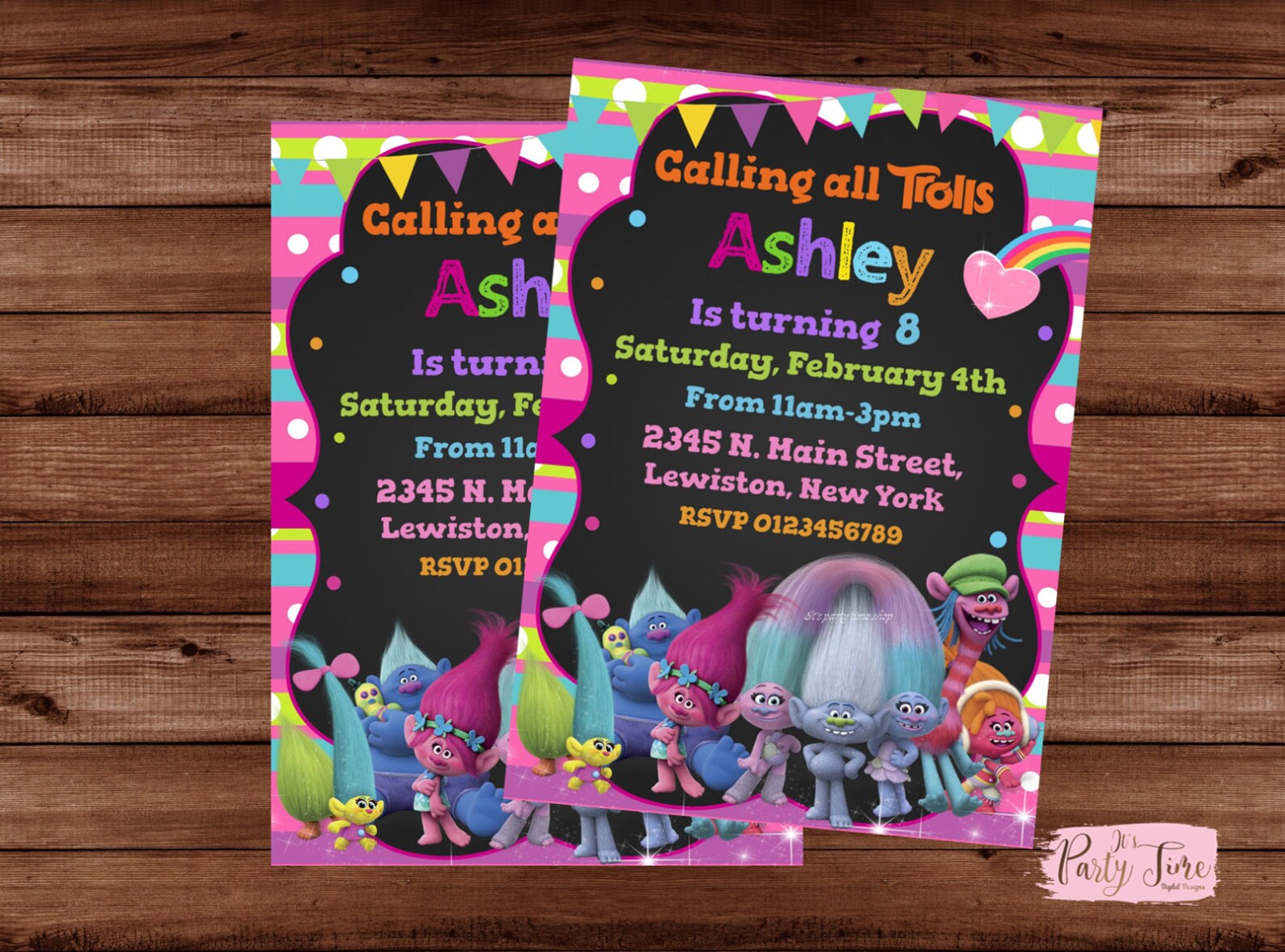 Trolls Invitation - Trolls Party - Trolls Birthday Invitation - Trolls ...