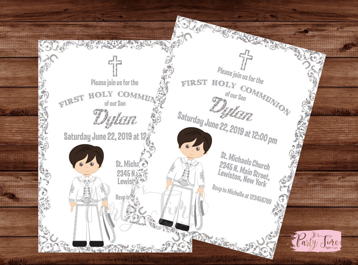 Mexican First Communion Invitation First Communion Fiesta | Etsy