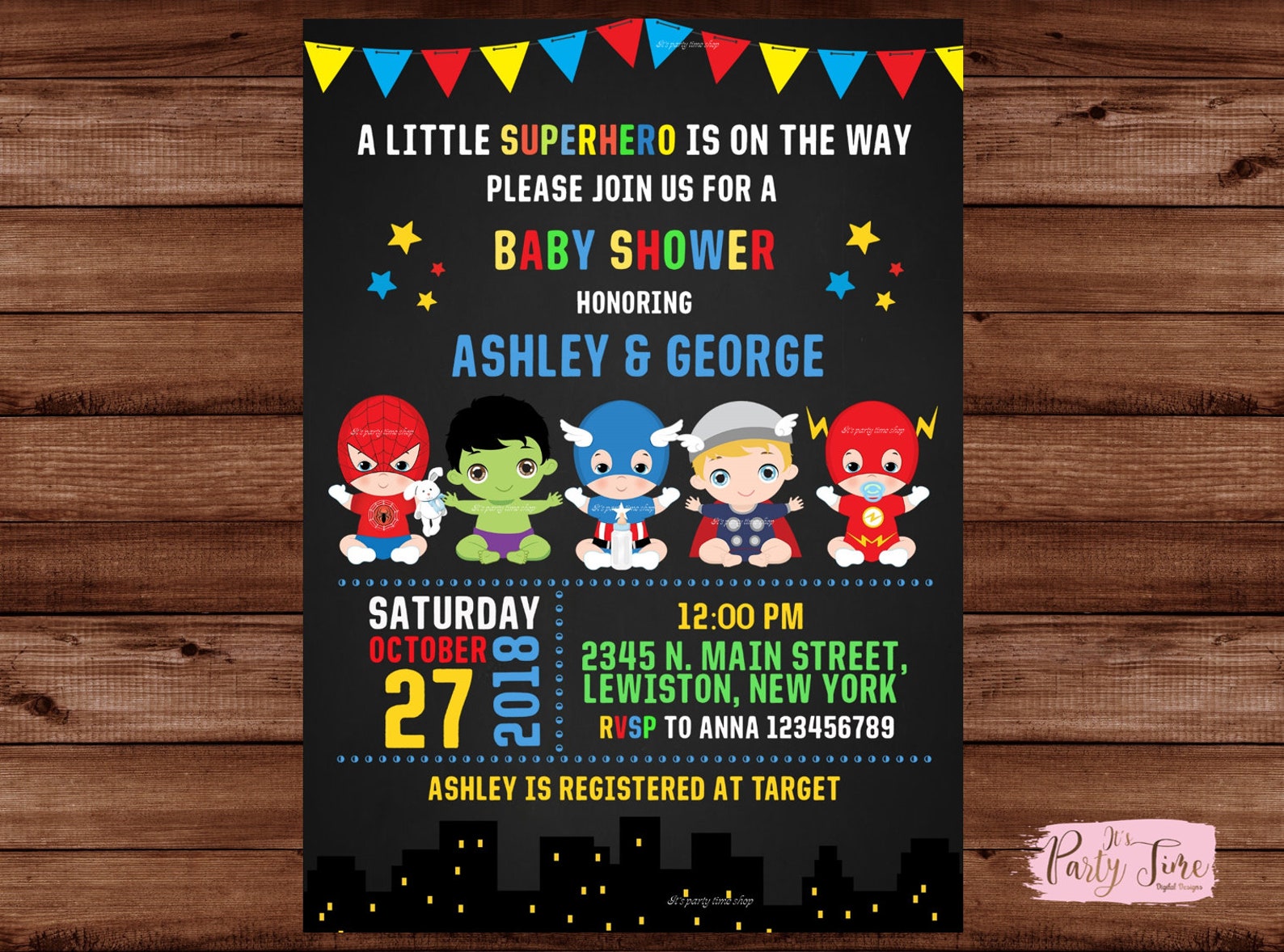 Superhero Baby Shower Invitation - Super Baby Shower Invitation - Baby ...