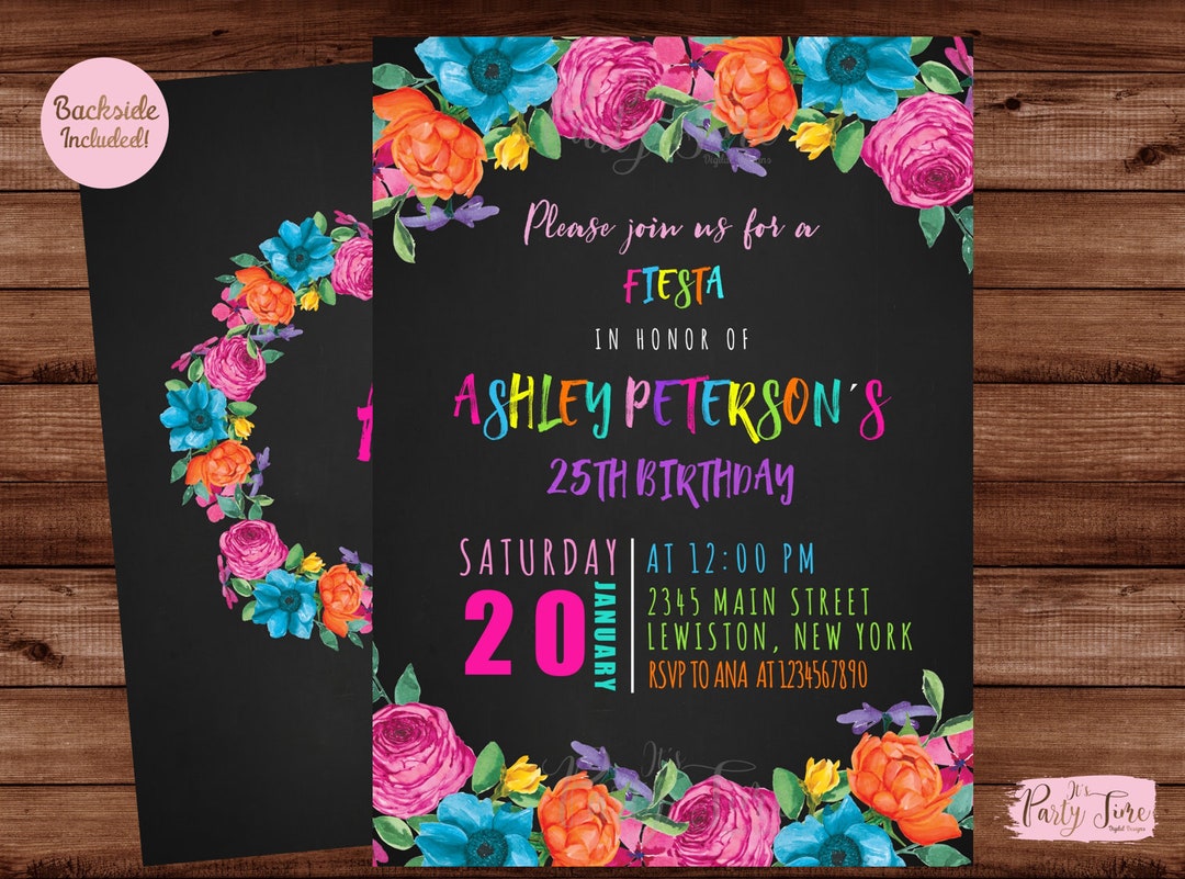 Mexican Invitation - Fiesta Invitation - Invitación Fiesta Mexicana ...