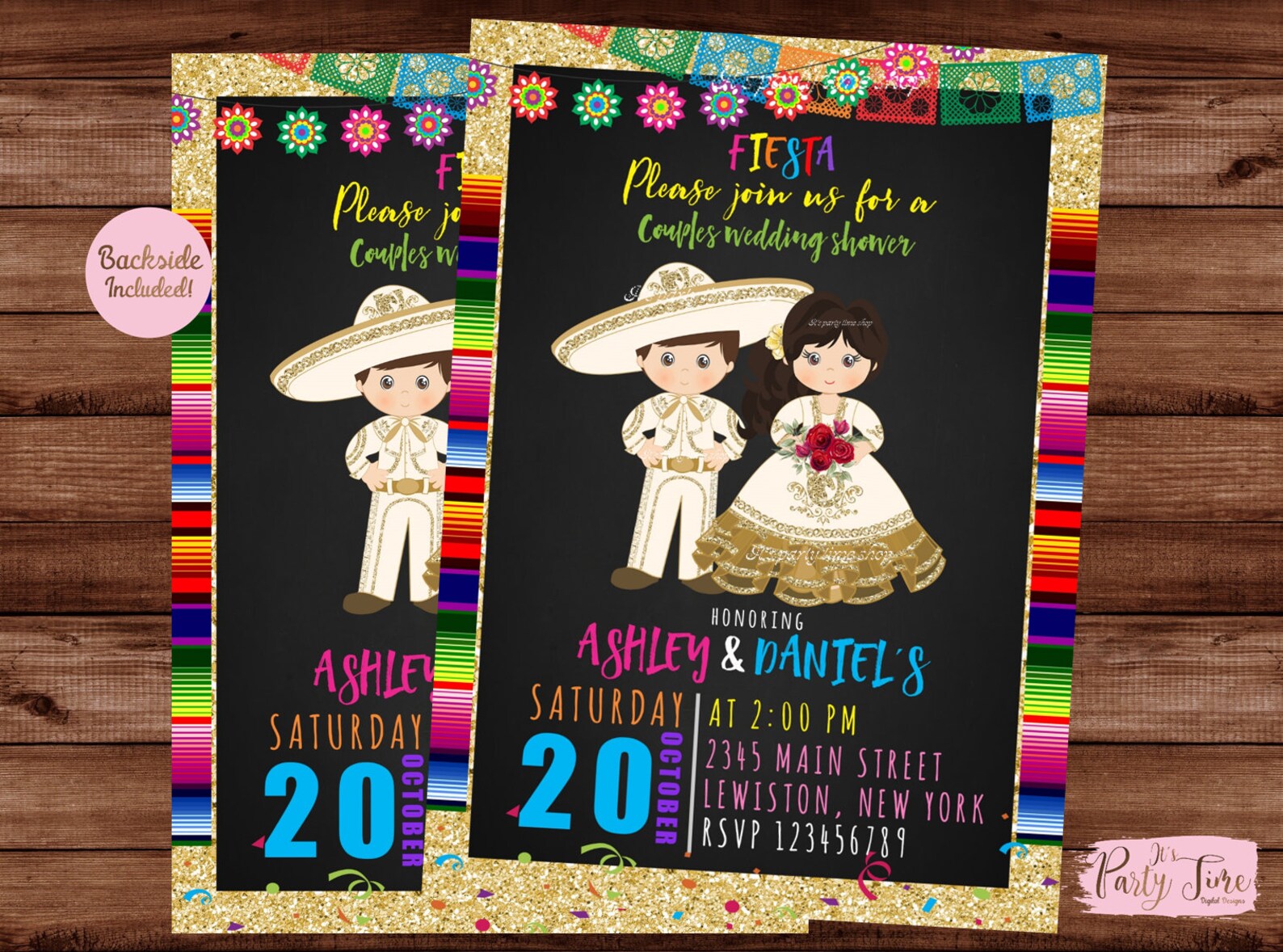 Fiesta Couple Shower Invitation - Mexican Invitation - Bridal Shower ...