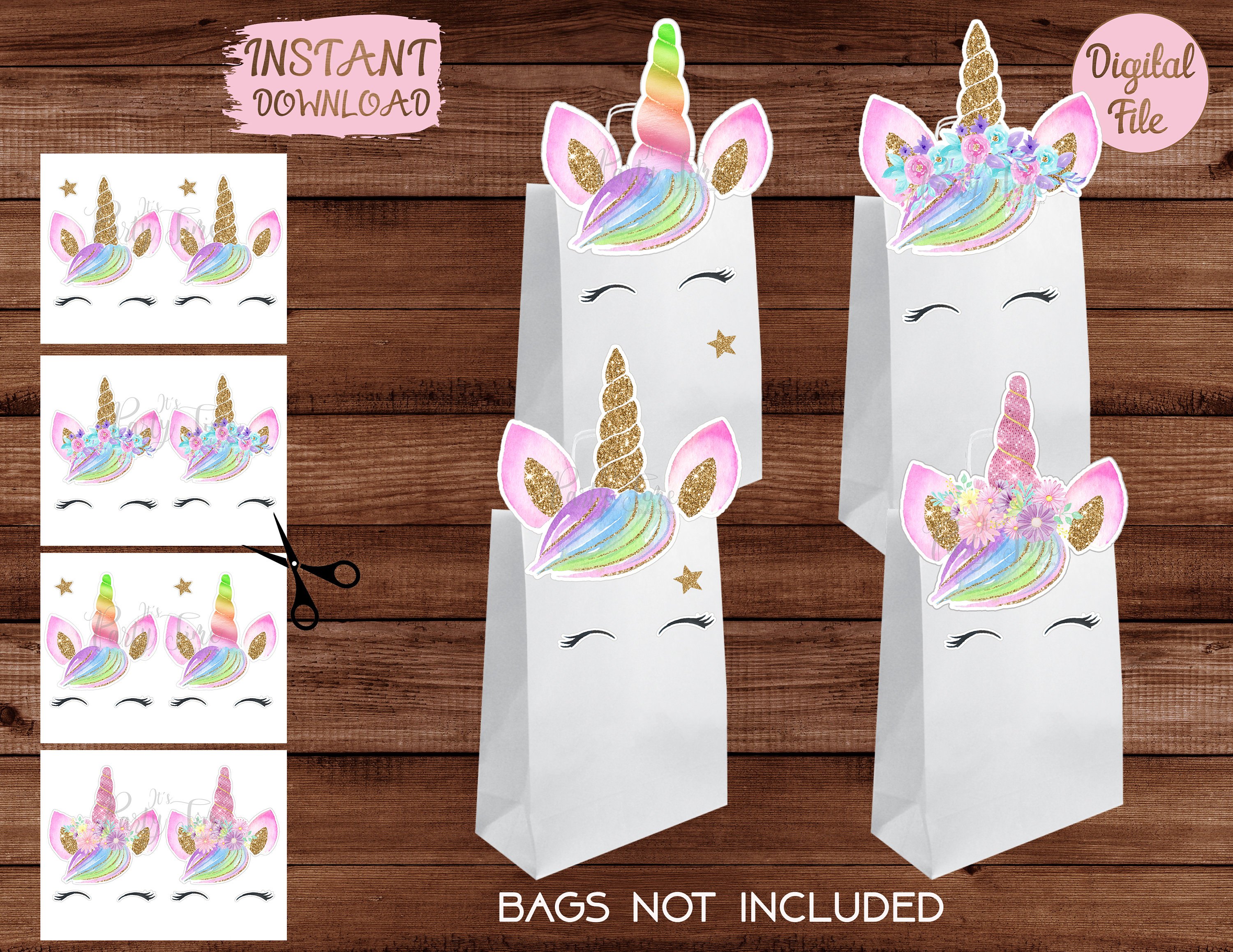 Unicorn Favor Bags - Unicorn Bag - Unicorn Treat Bags - Unicorn Party ...