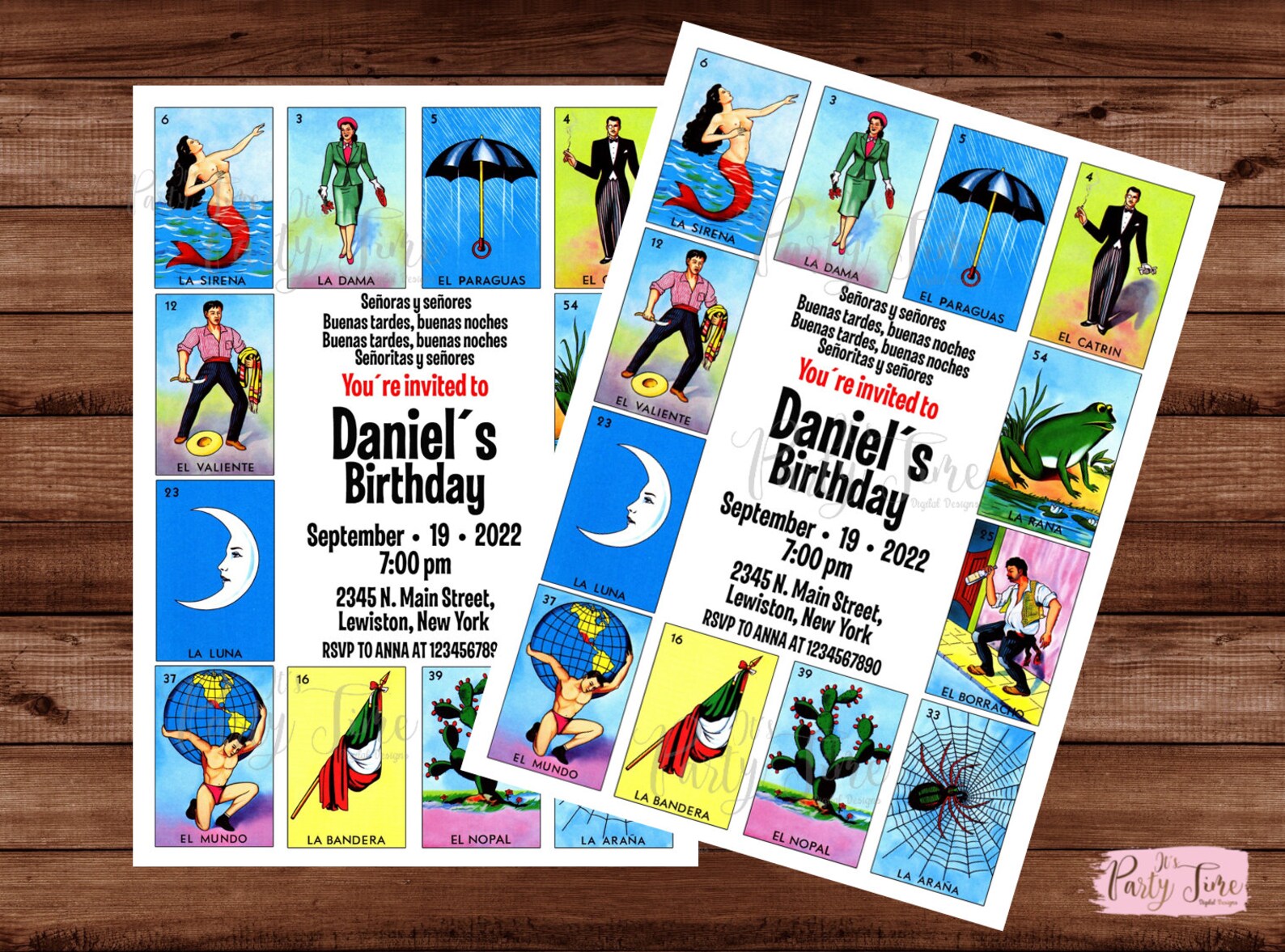 Loteria Invitation - Mexican Fiesta Invitation - Mexican Invitation ...