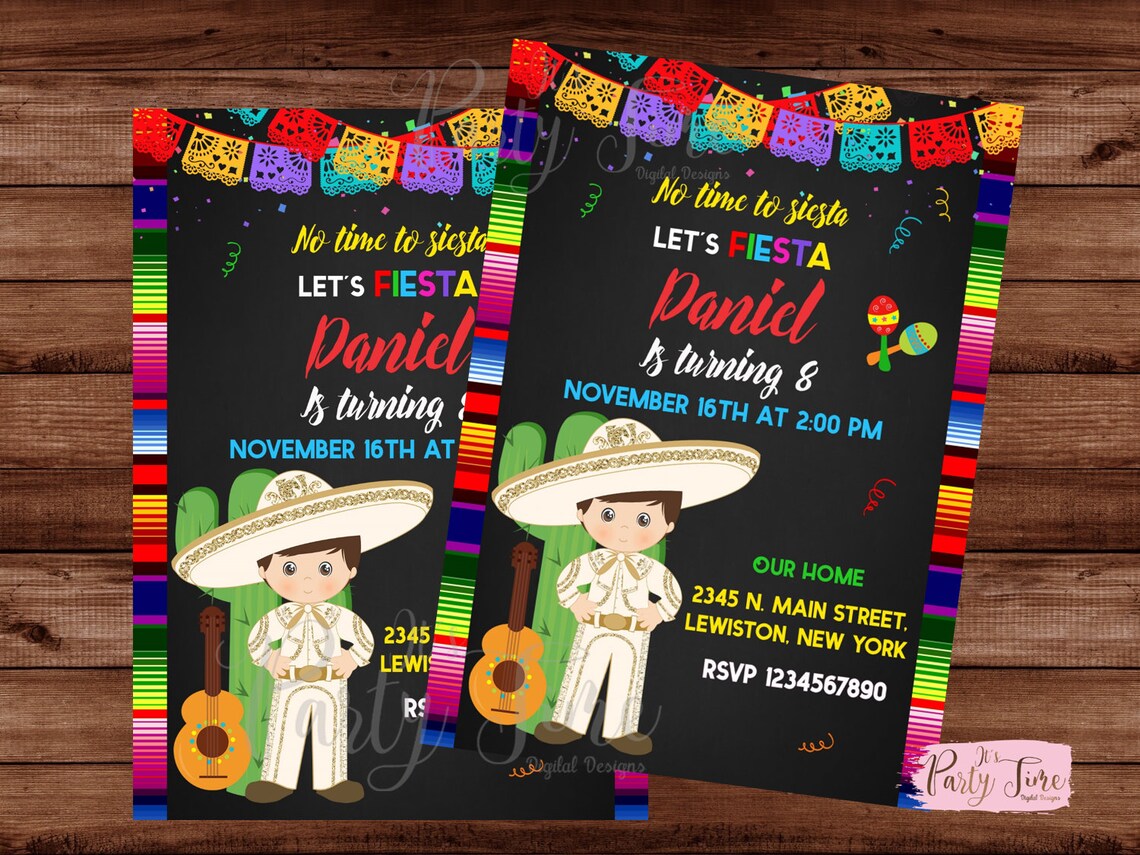 Mexican Invitation Mexican Party Invitation Fiesta - Etsy