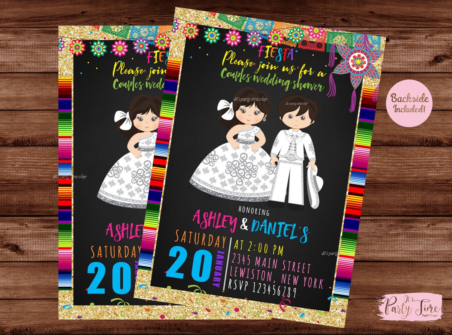 Fiesta Couple Shower Invitation - Fiesta Party Invitation - Couples ...