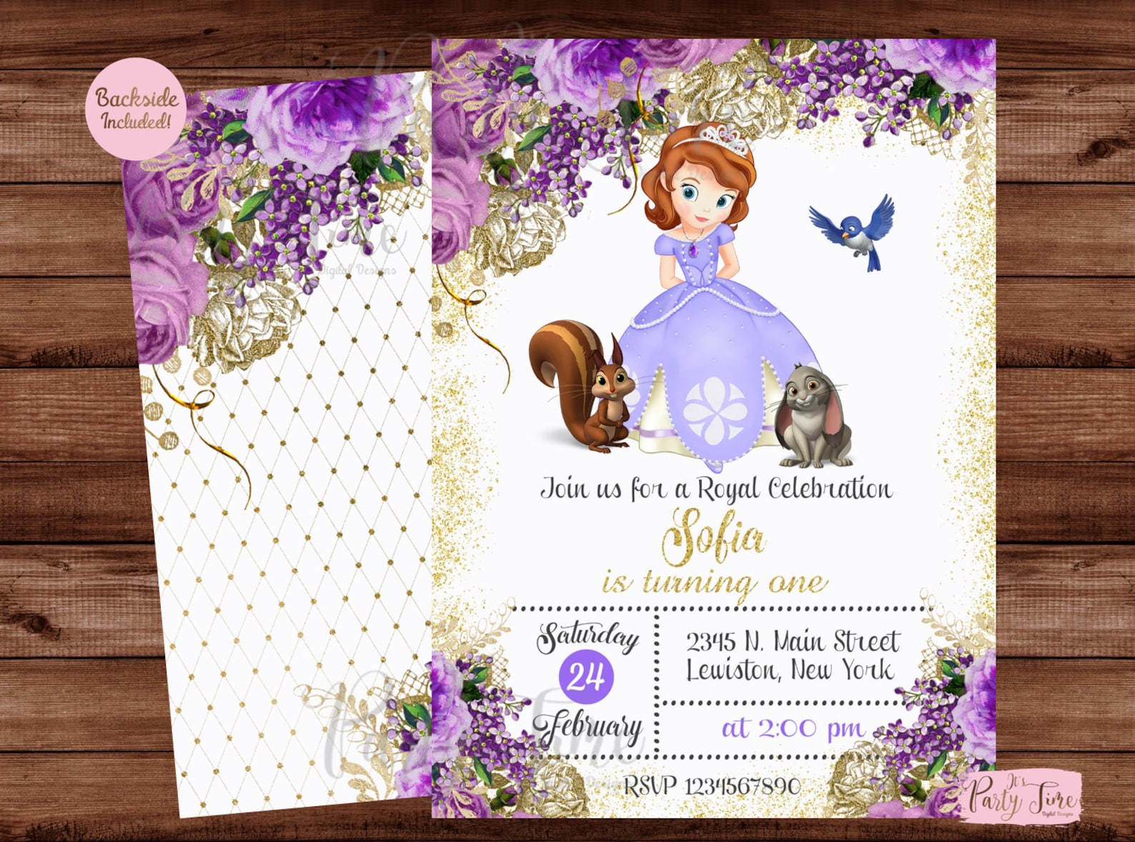 Princess Sofia Invitation - Princess Sofia Birthday Invitation - Sofia ...