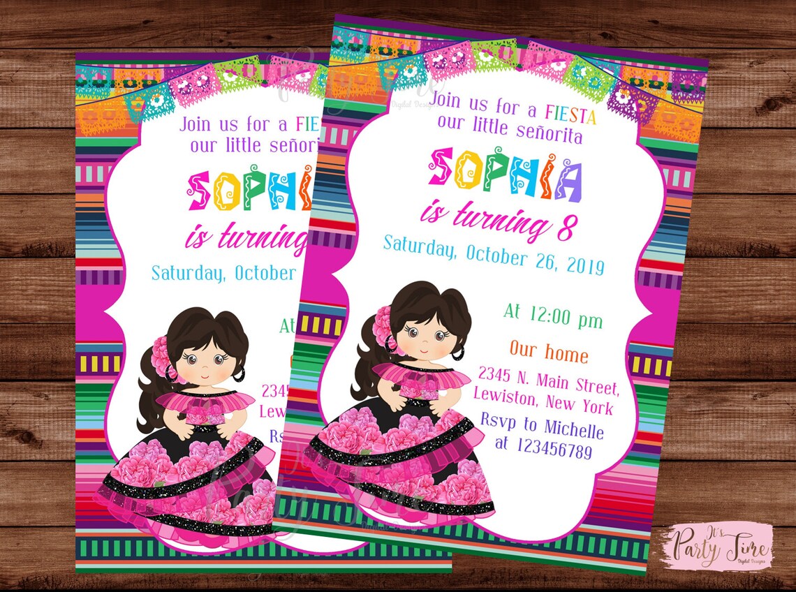 Mexican Invitation Mexican Party Invitation Fiesta - Etsy