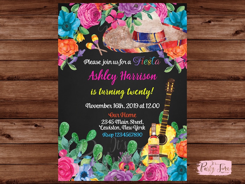 Mexican Invitation - Mexican Party Invitation - Fiesta Invitation ...