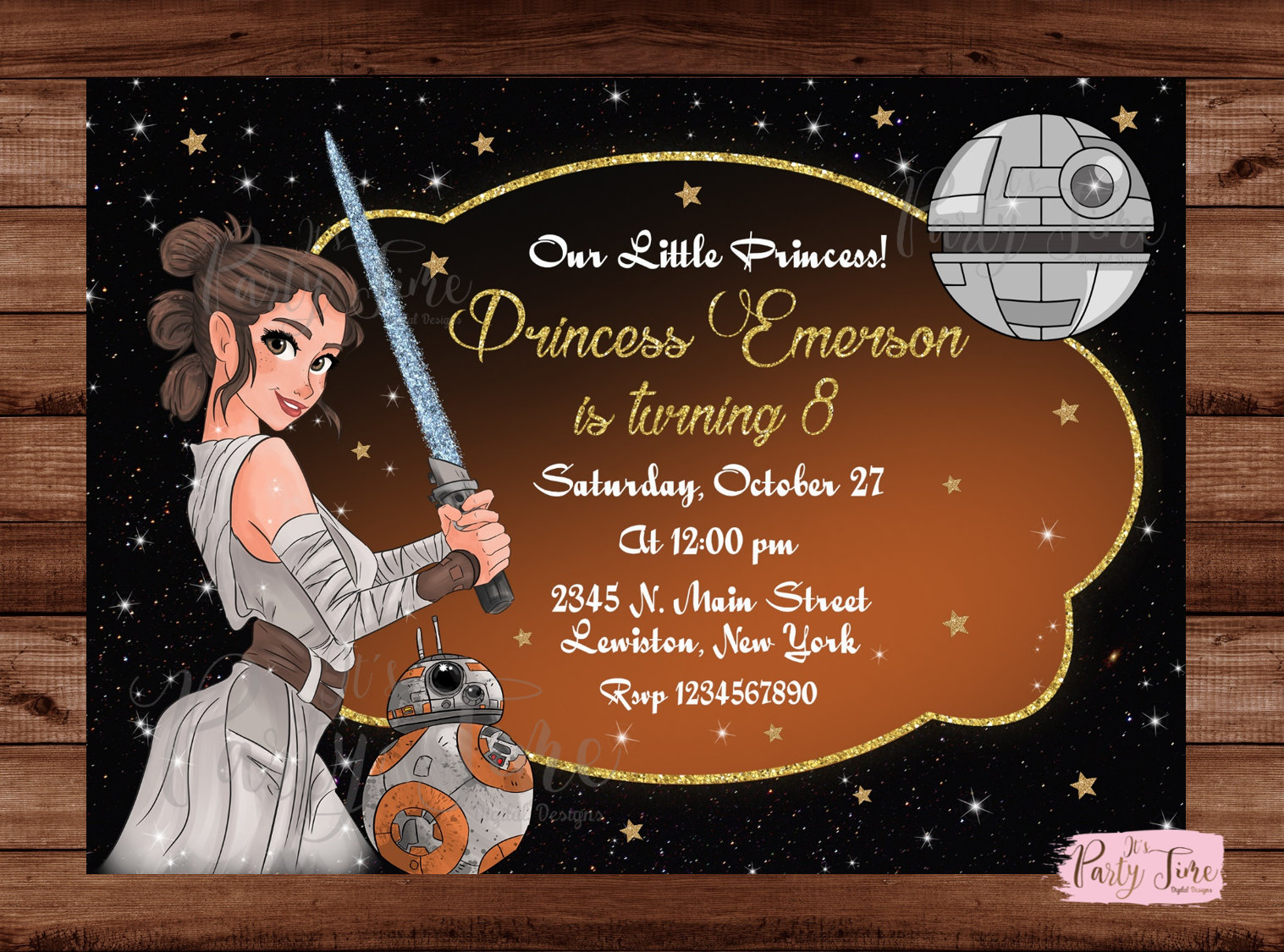 Invitación a Star Wars - Invitación de cumpleaños de Star Wars ...