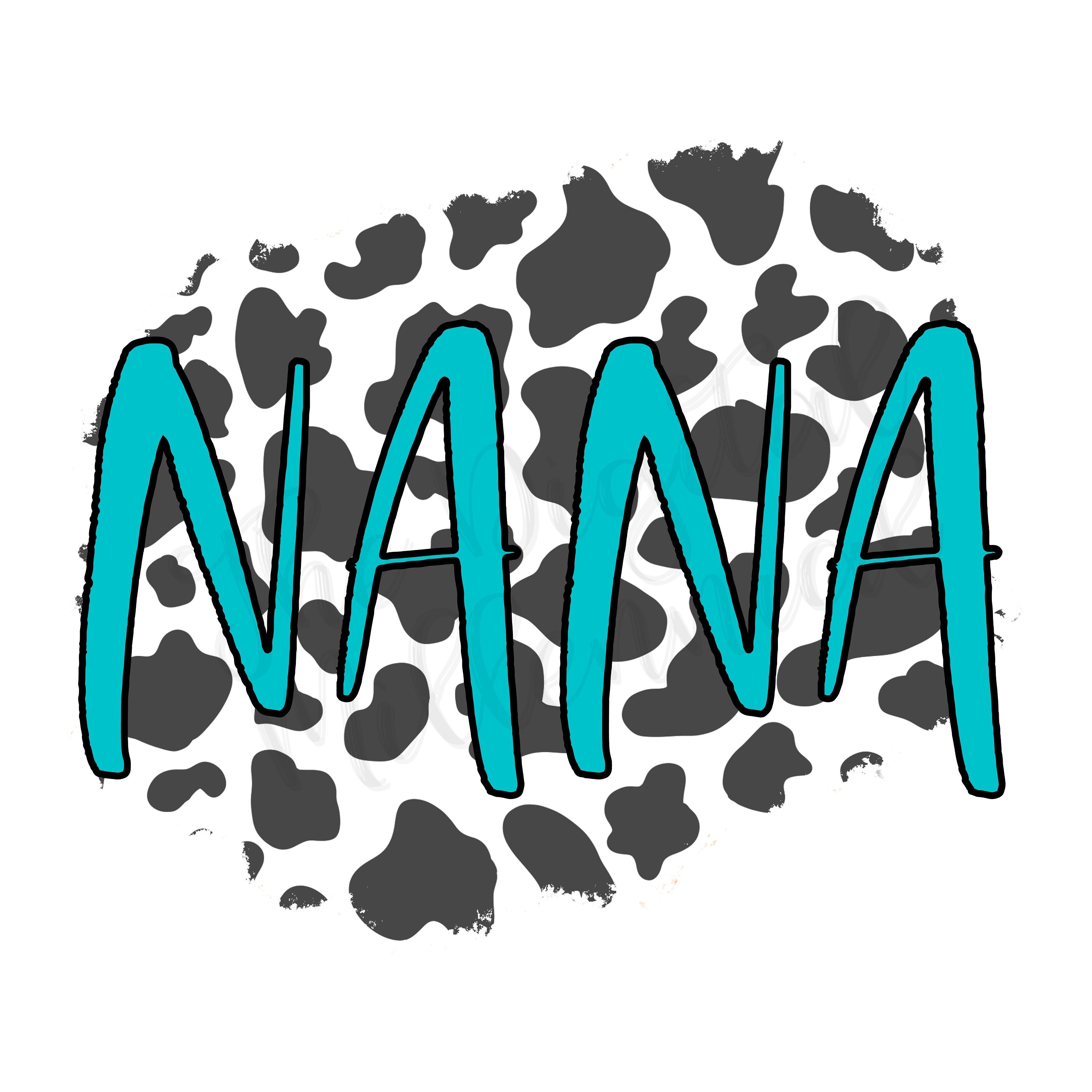 Nana Logo, Sublimation File, Png File, Western Nana, Cow Print Nana ...