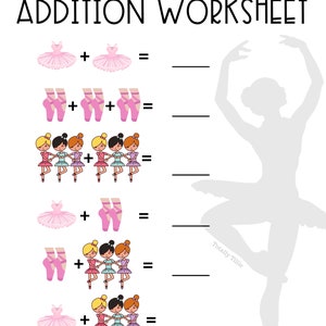 Ballerina Math Worksheets, Math Worksheets, Dancer Worksheets, Dance ...