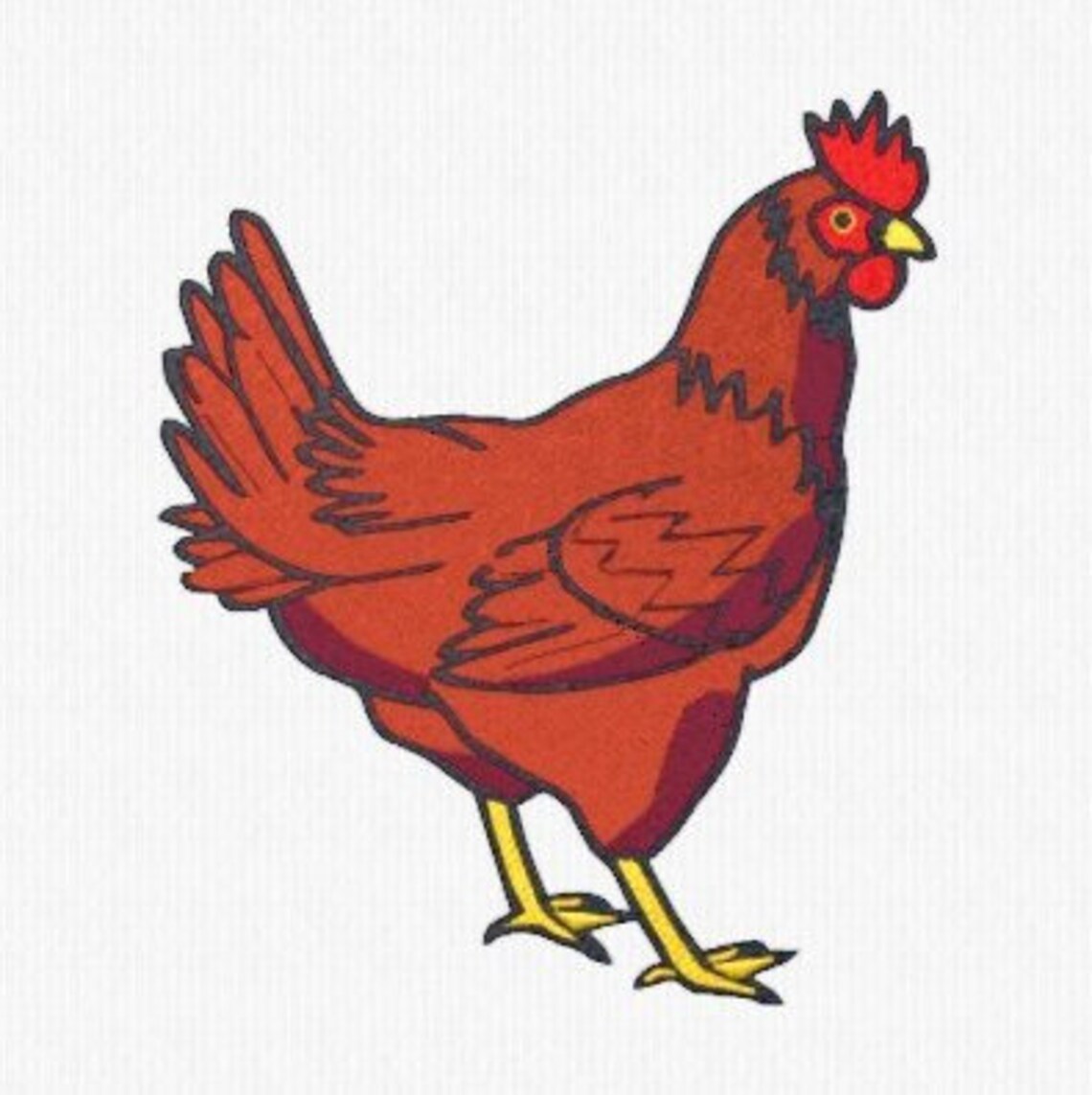 Chicken Embroidery Design - Etsy