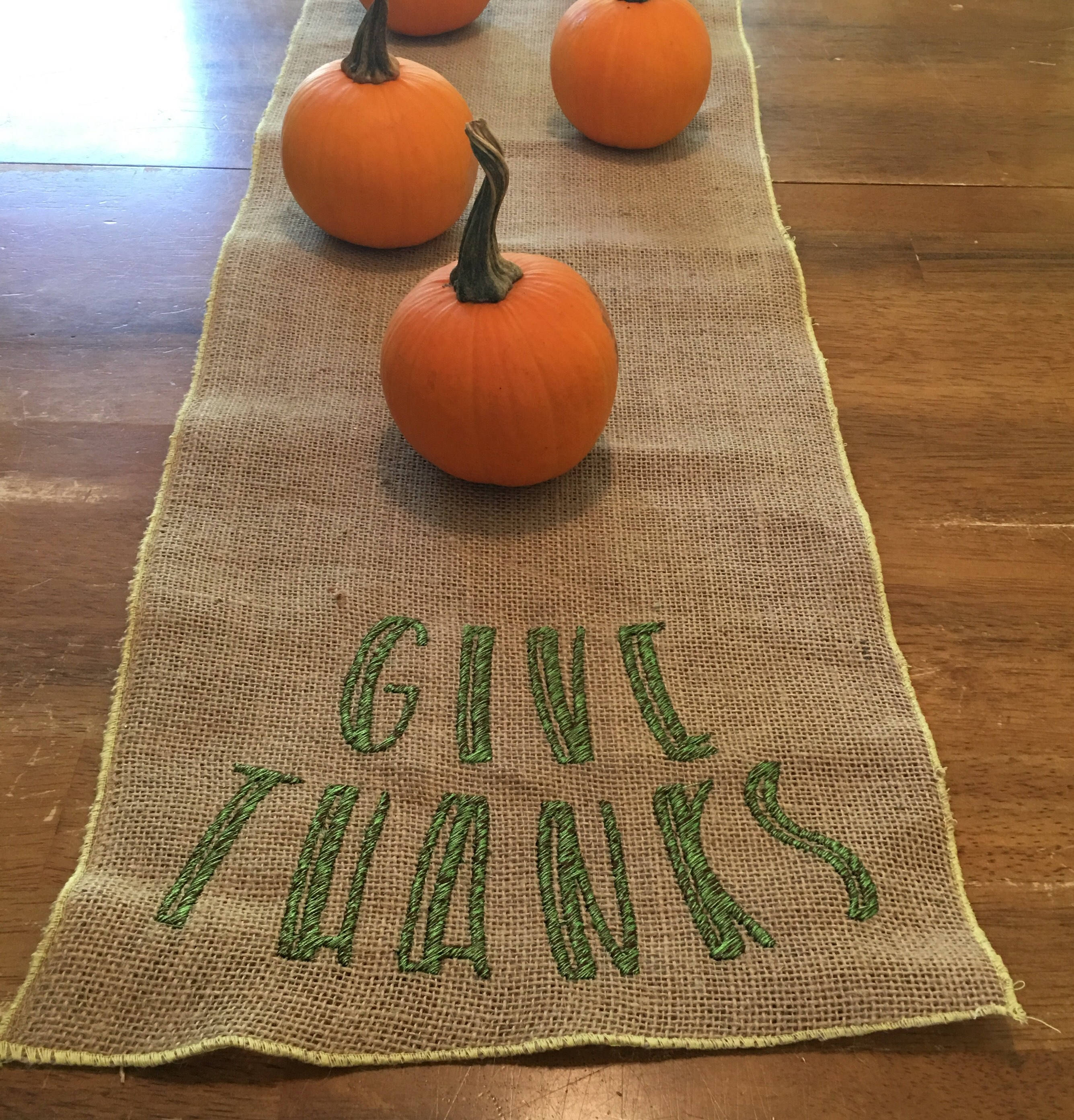 Thanksgiving "give Thanks" Embroidery Design - Etsy