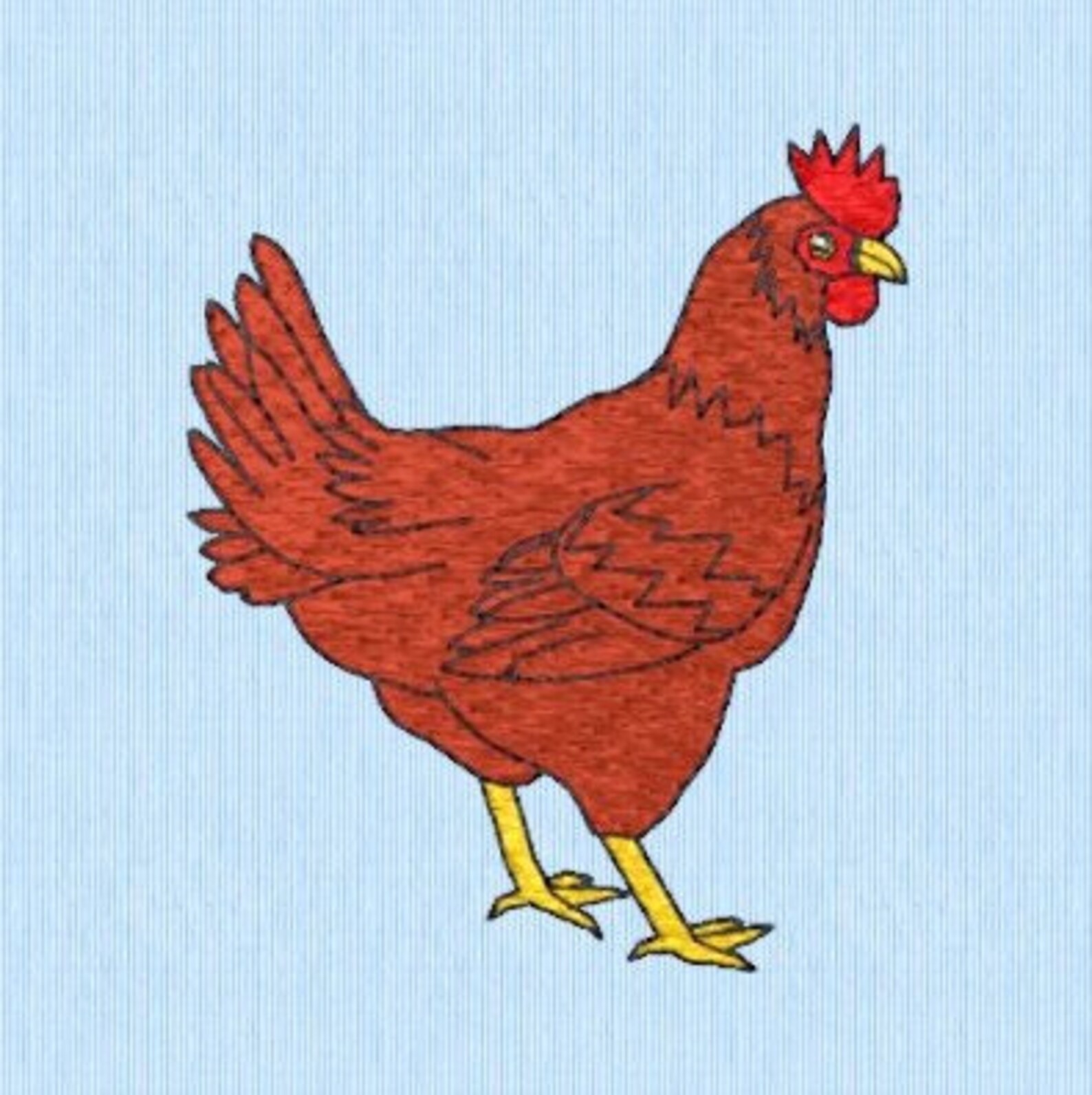 Small Hen Embroidery - Etsy