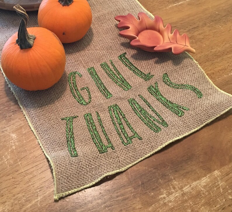 Thanksgiving "give Thanks" Embroidery Design - Etsy