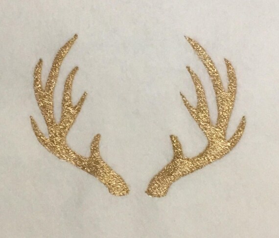 Deer Antlers Machine Embroidery | Etsy