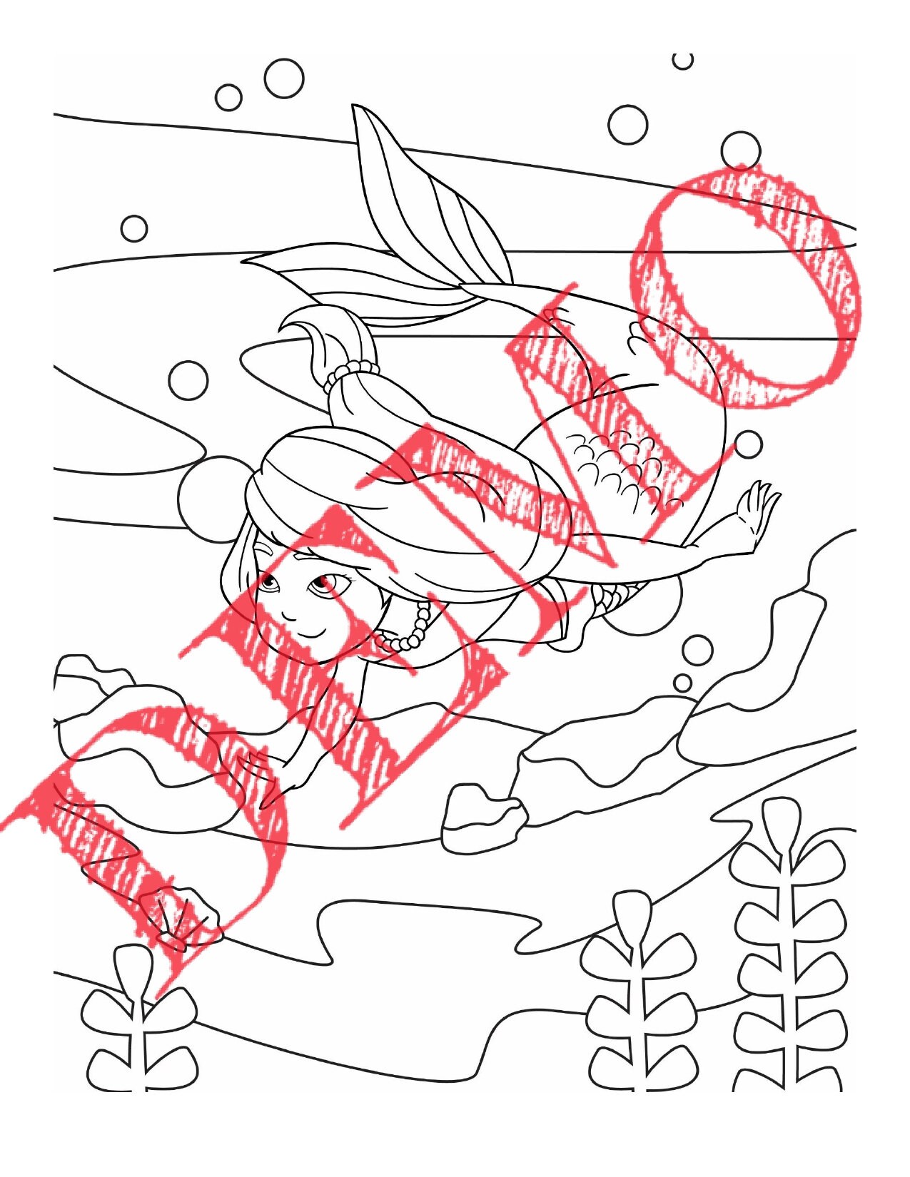 60 Pages Mermaid Coloring Book digital Download Gift for - Etsy