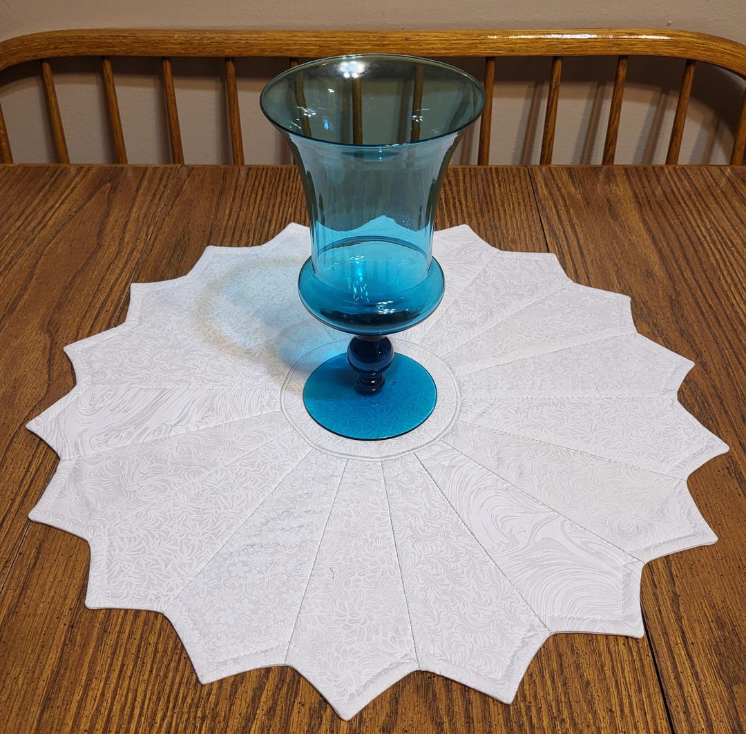 White on White Designs, Round and Pointy 18.5 Inch Handmade Table ...