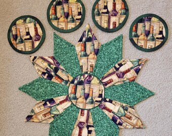 Round Thanksgiving Table Topper, Turkey Pattern Centerpiece, Handmade ...