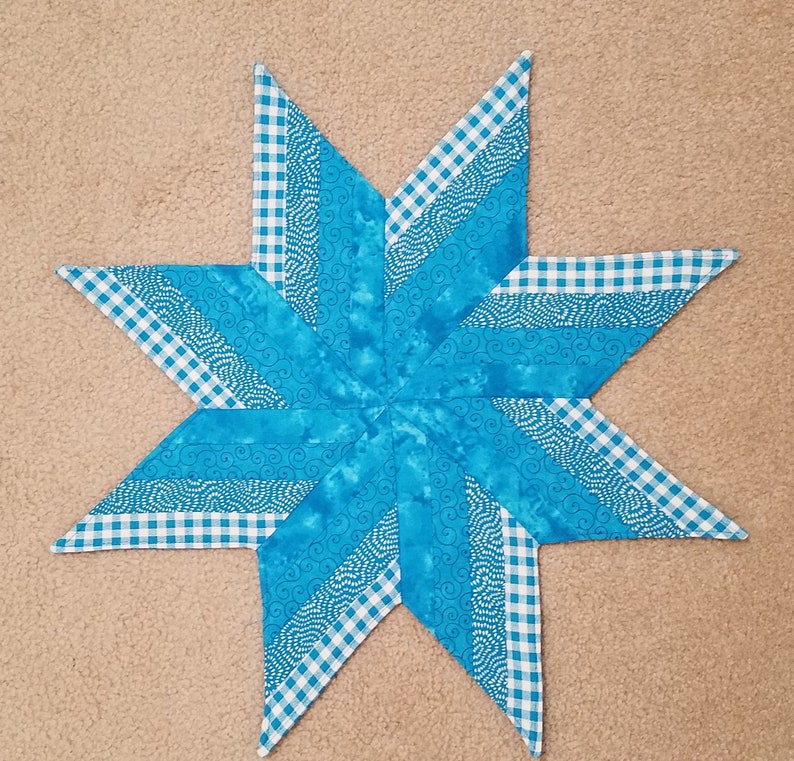 22 Inch Star Table TopperCenterpieceCandle Mat Turquoise n | Etsy