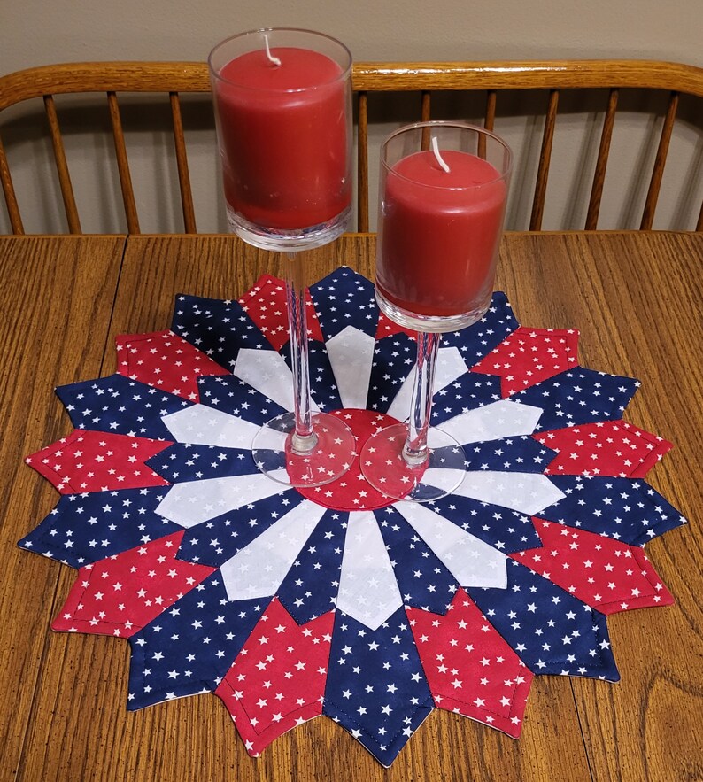 Huge Patriotic Handmade Table Topperround 20.5 Inch Cotton - Etsy