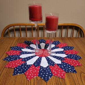 Huge Patriotic Handmade Table Topperround 20 Inch Cotton - Etsy