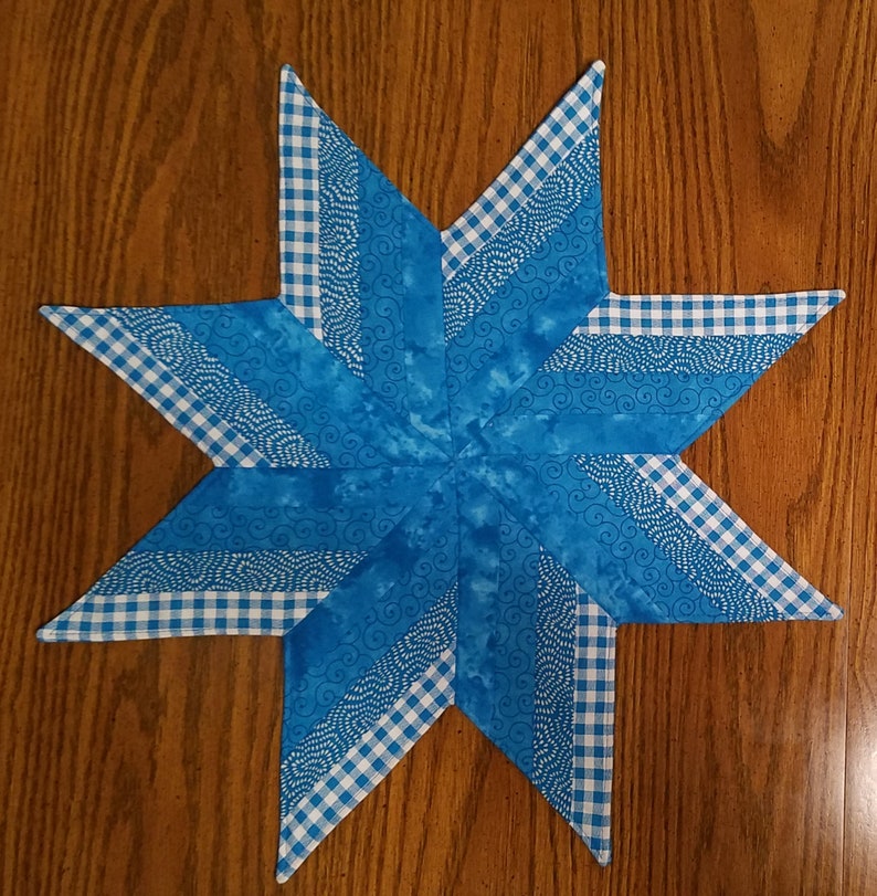 22 Inch Star Table TopperCenterpieceCandle Mat Turquoise n | Etsy
