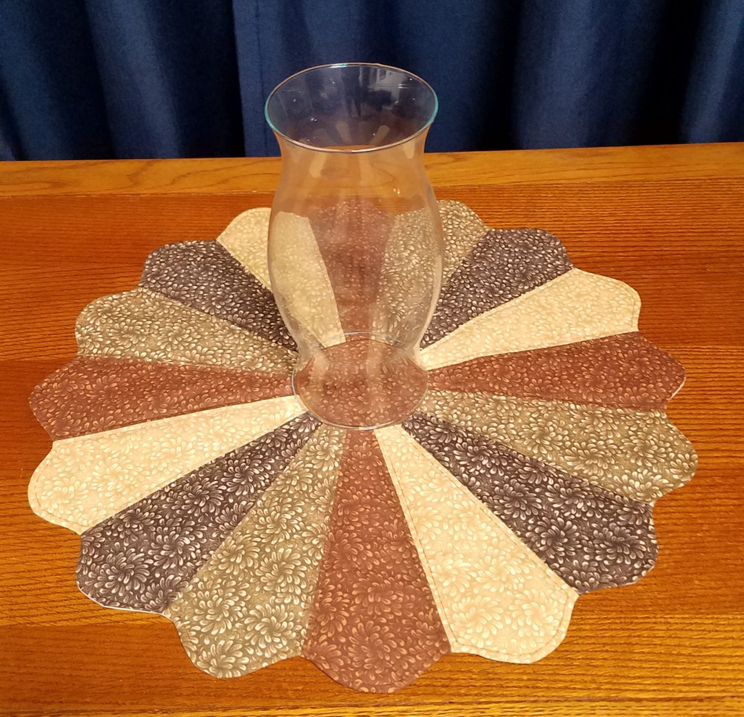 Shades of Brown Flower Petals, Handmade Table Topper, Centerpiece, 20 ...