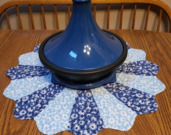 Round Thanksgiving Table Topper, Turkey Pattern Centerpiece, Handmade ...