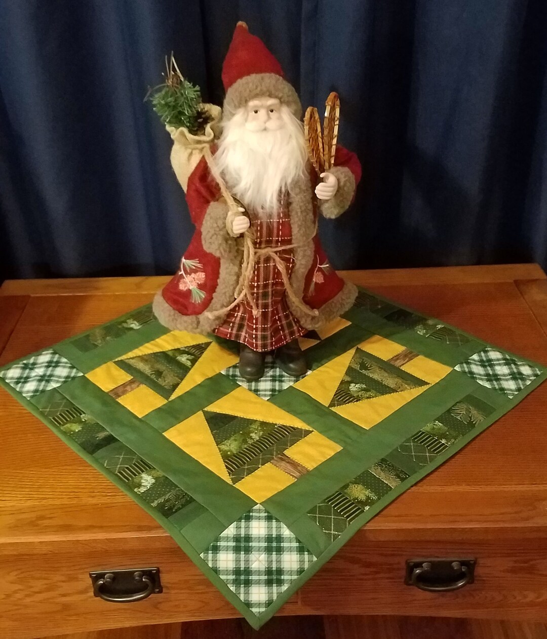 Huge 24 Inch Square Christmas Trees Centerpiece,table Topper,candle Mat ...