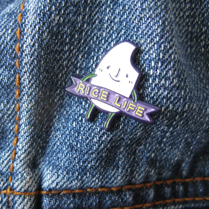 Rice Life Enamel Pin - Etsy