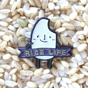 Rice Life Enamel Pin - Etsy