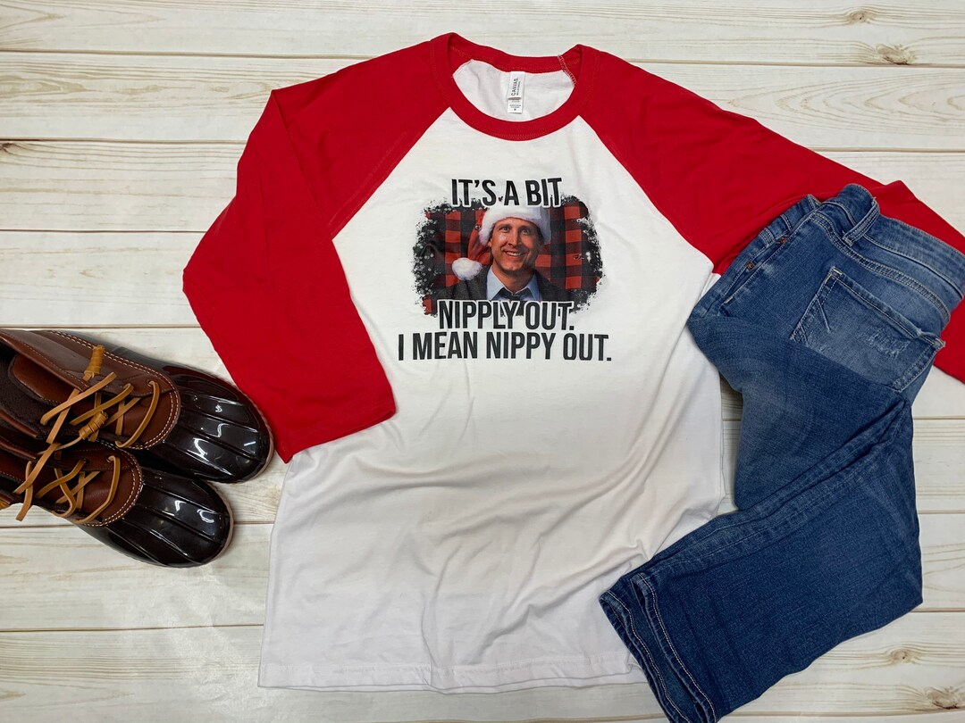 It’s a Bit Nipply Out, I Mean Nippy Baseball Shirt Raglan Tee T-shirt ...
