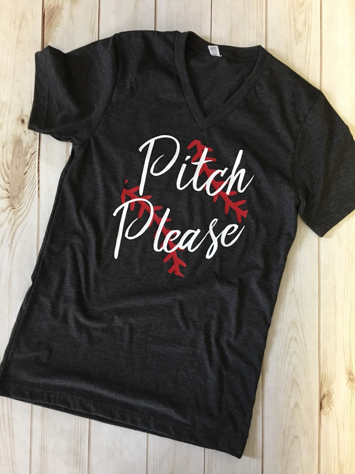 Pitch Please Baseball Softball Tee Shirt T-shirt Top V-neck - Etsy