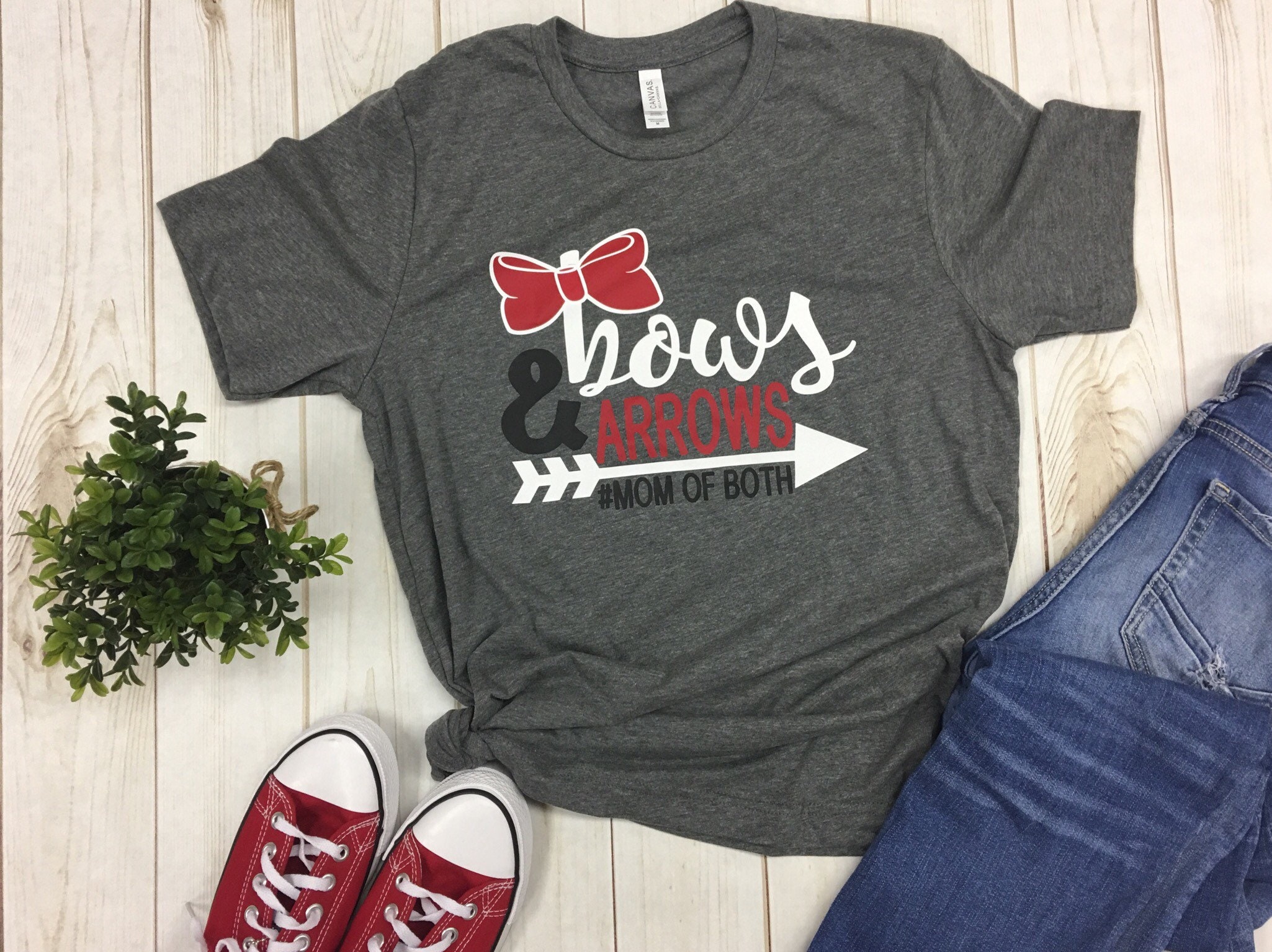 Mom of Both Shirt Bows and Arrows Tee Shirt T-shirt momofboth - Etsy