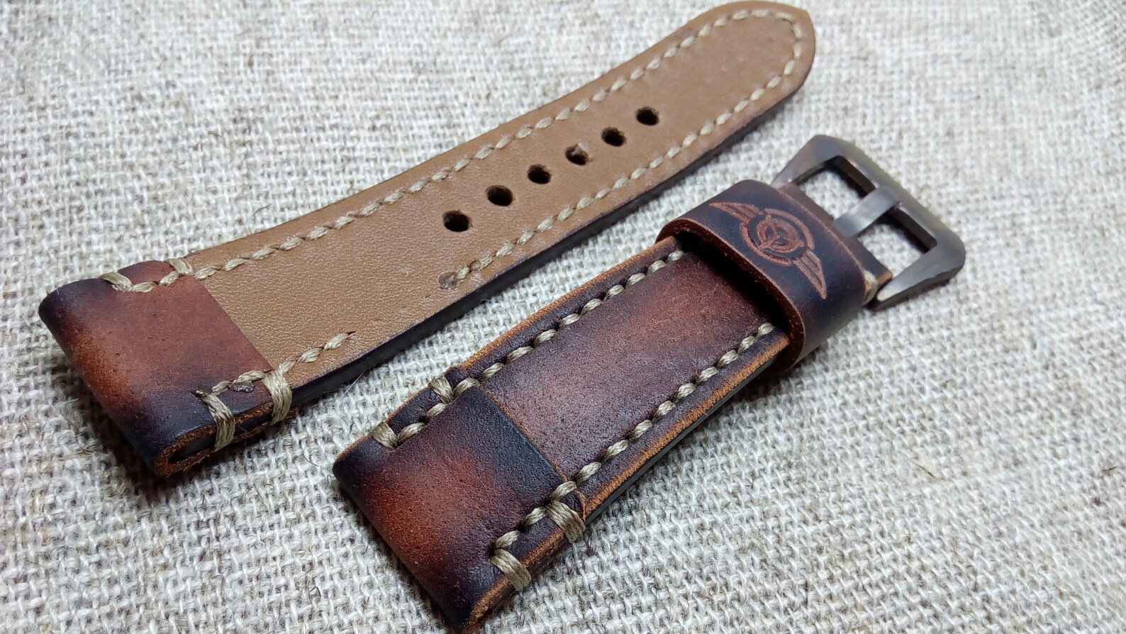 2022232426mm.pilot Aviator WATCH STRAP Handmade VINTAGE - Etsy
