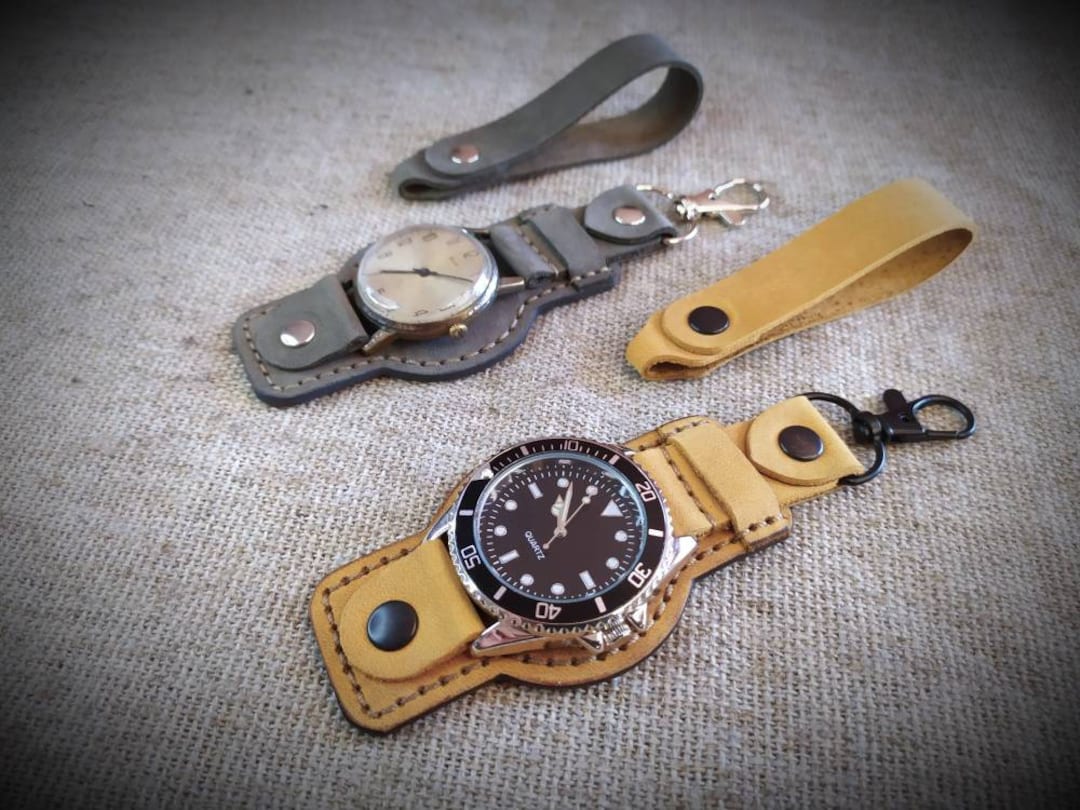 Leather Watch Saddle.pocket Watch Holder.watch Leather Fob.change Your ...