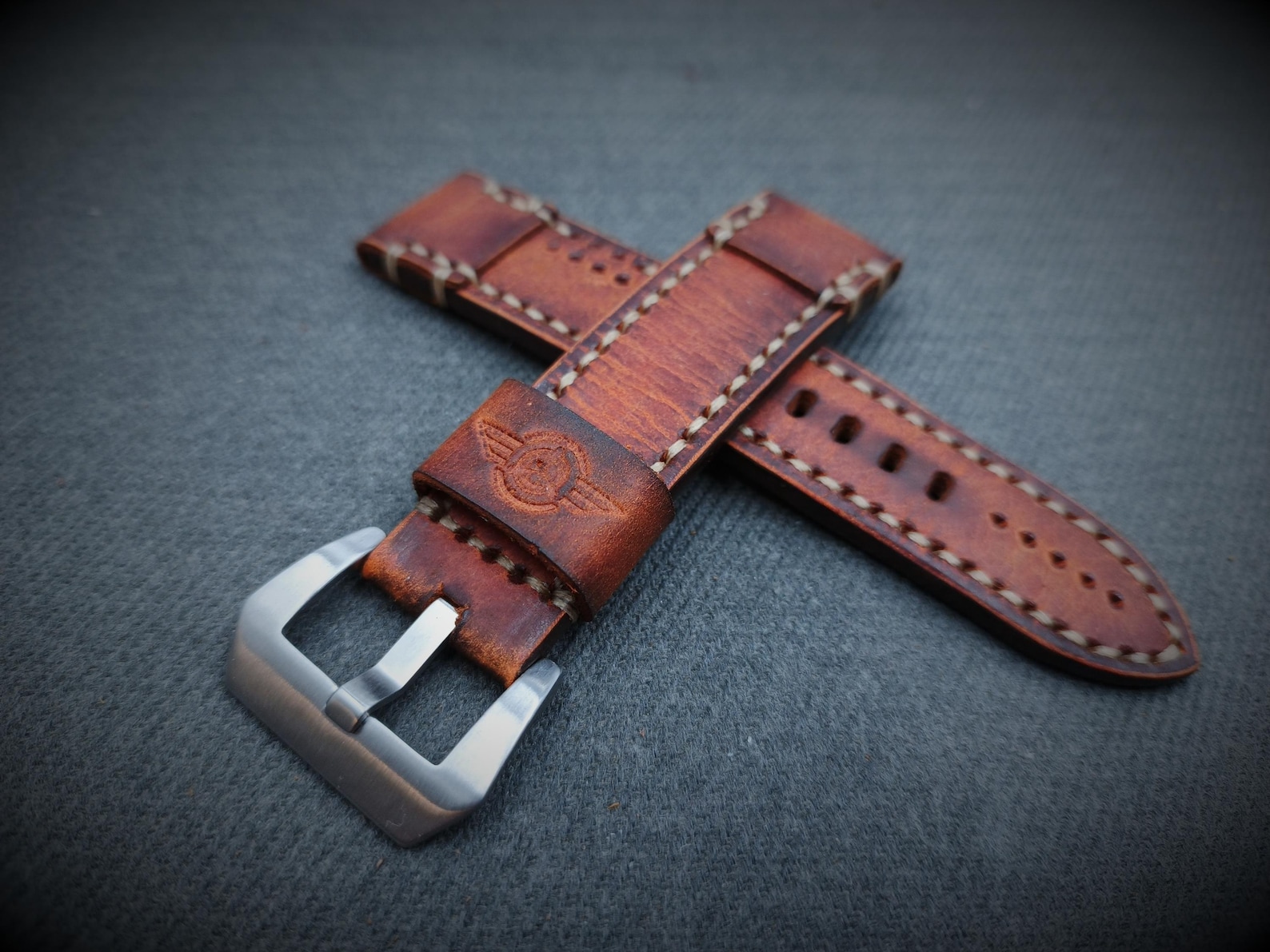 20,22,23,24,26mm.pilot Aviator WATCH STRAP Handmade VINTAGE Style ...