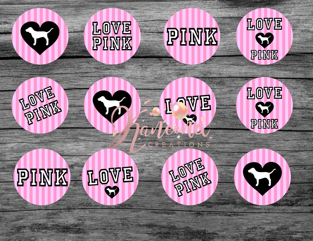Pink Inspired Cup Cake Toppers- Pink Party-pink Decorinstanst DOWNLOAD ...