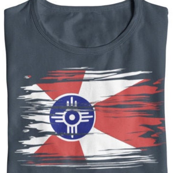 Decal of City of Wichita Flag in Shape of State of Kansas - Etsy