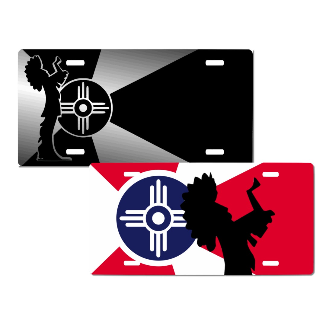 Wichita Flag With Keeper Printed Vehicle Tags - Etsy