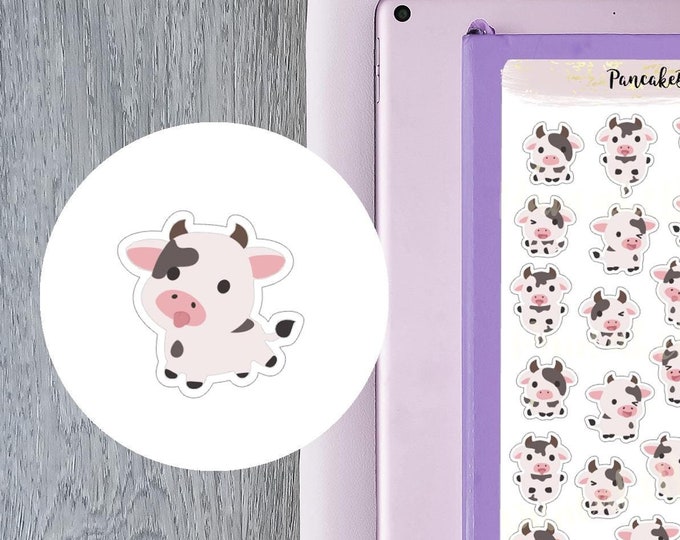 Cow Sticker Sheets, BIG Stickers, 2 Sheet Bundle, Farm Cow Planner ...