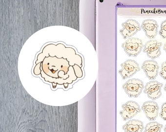 Sheep, Sheep Sticker, Animal Stickers, Cute Sticker, Cute Animal ...